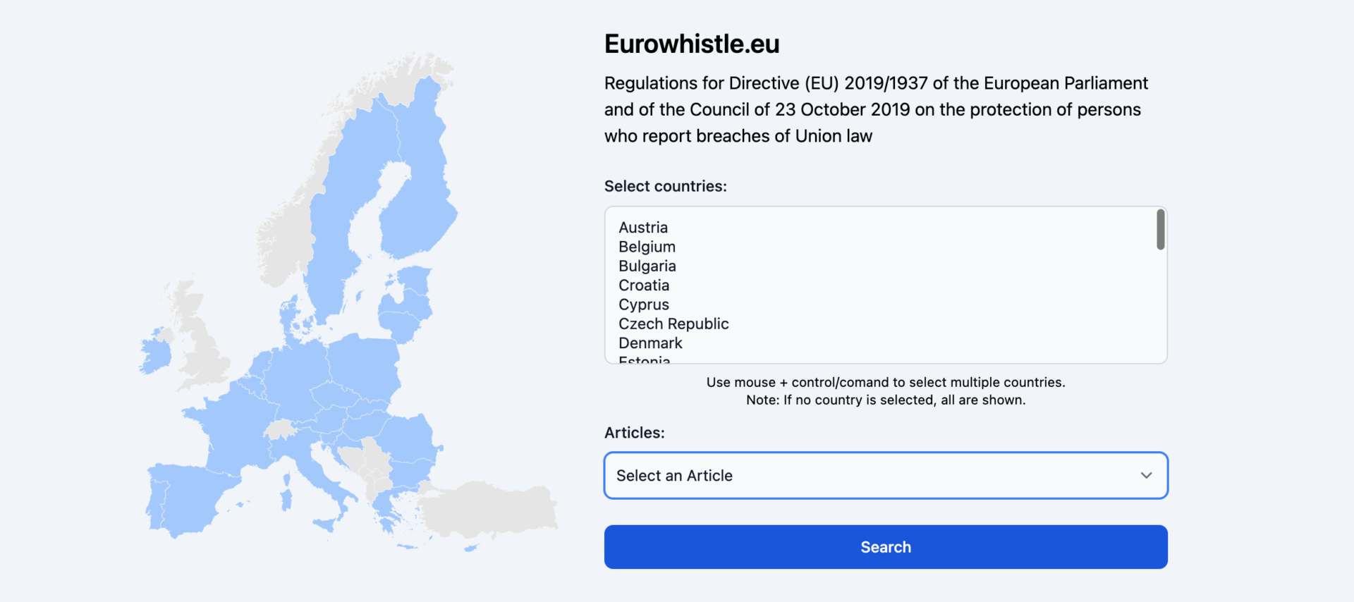 New platform compares the level of implementation of the EU directive ...